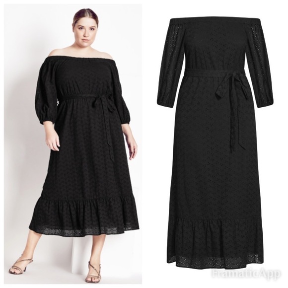 City Chic | Dresses | Nwt Refinity Ivy Maxi Dress Black | Poshmark